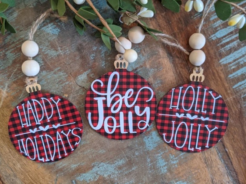 Wooden Round Christmas Ornament Round Ornament Round - Etsy