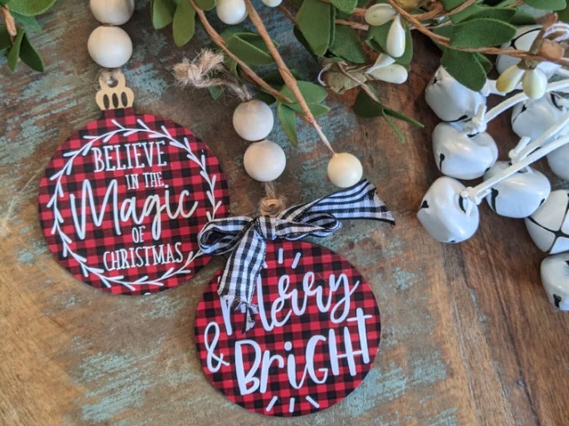 Wooden Round Christmas Ornament Round Ornament Round - Etsy