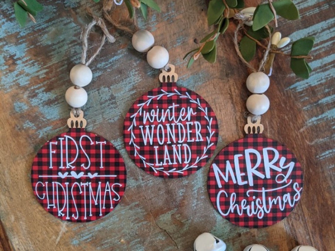 Wooden Round Christmas Ornament Round Ornament Round - Etsy