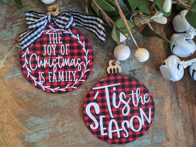 Wooden Round Christmas Ornament Round Ornament Round - Etsy