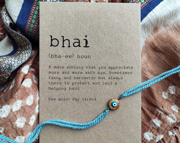 Personalised Indian Dictionary Definition Bhai Raksha Bandhan Eco Card ...