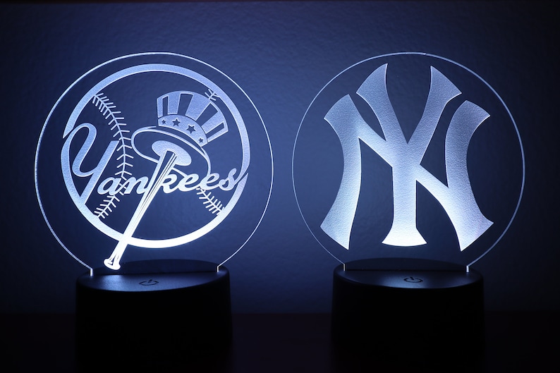 New York Yankees Acrylic LED Night Light, MLB Baseball Fan Gift - Etsy