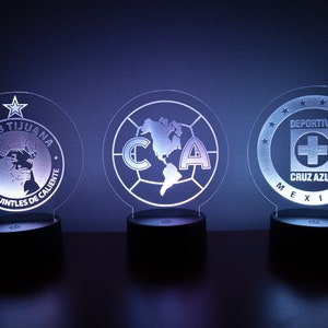 Liga MX Teams, Mexican Soccer Team LED Stand, Color Changing Light ...