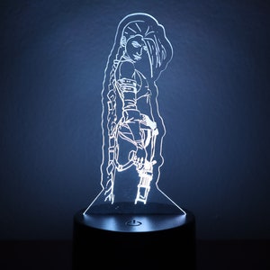 Jinx Arcane LED Stand: League of Legends Anime Desk Light - Etsy