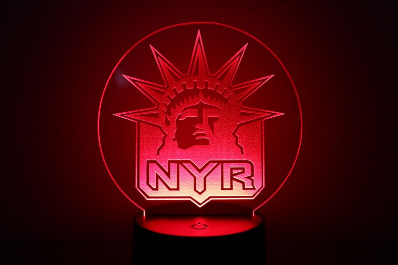 NHL Rangers LED Night Light: New York Hockey Team Stand - Etsy