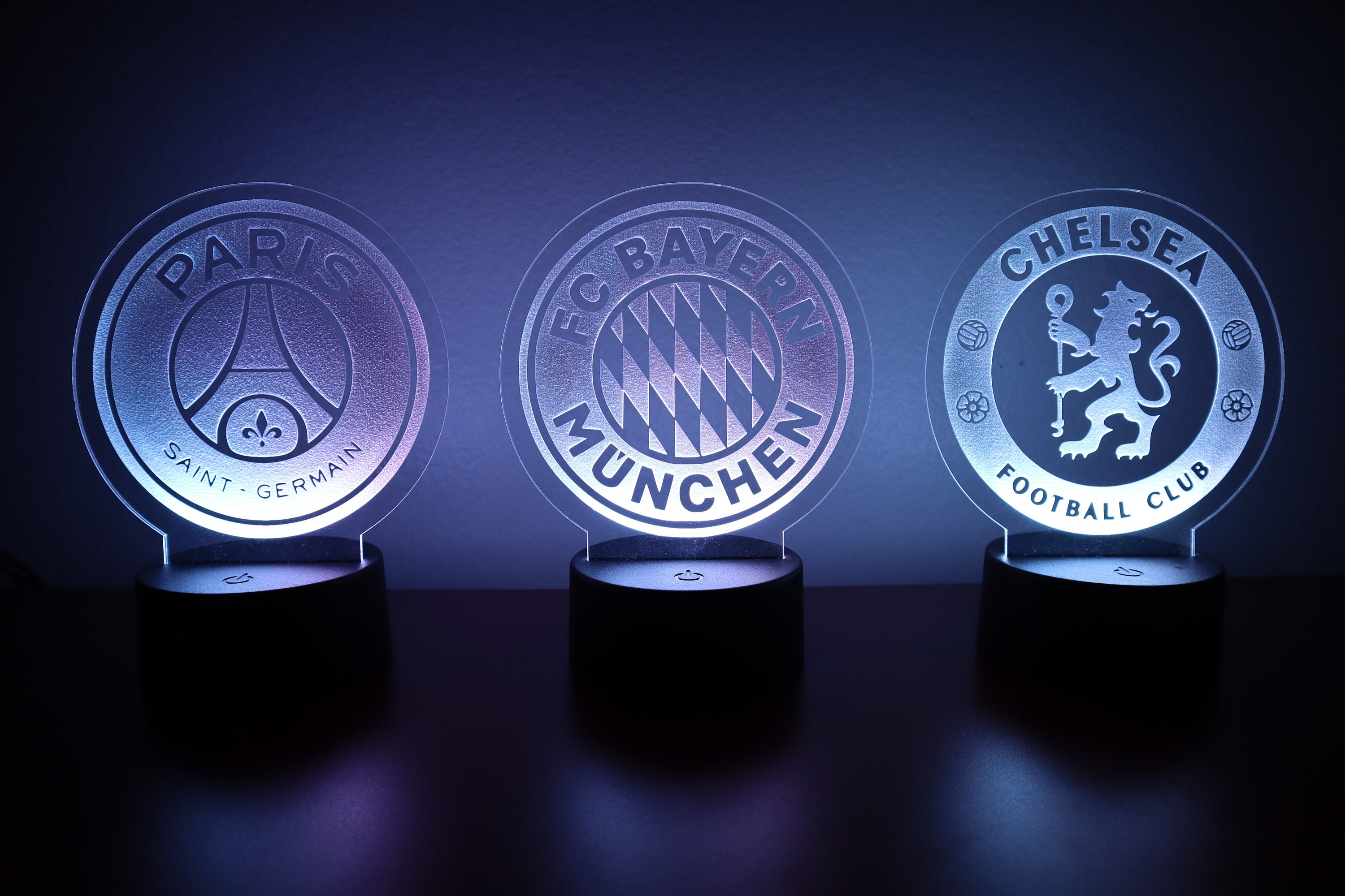 European Soccer Teams Football LED Stand Color Light - Etsy