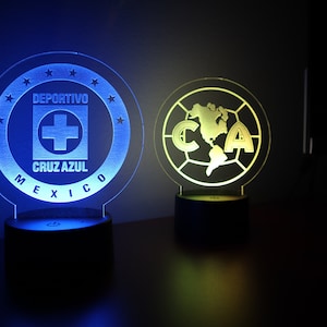 Liga MX Teams, Mexican Soccer Team LED Stand, Color Changing Light ...