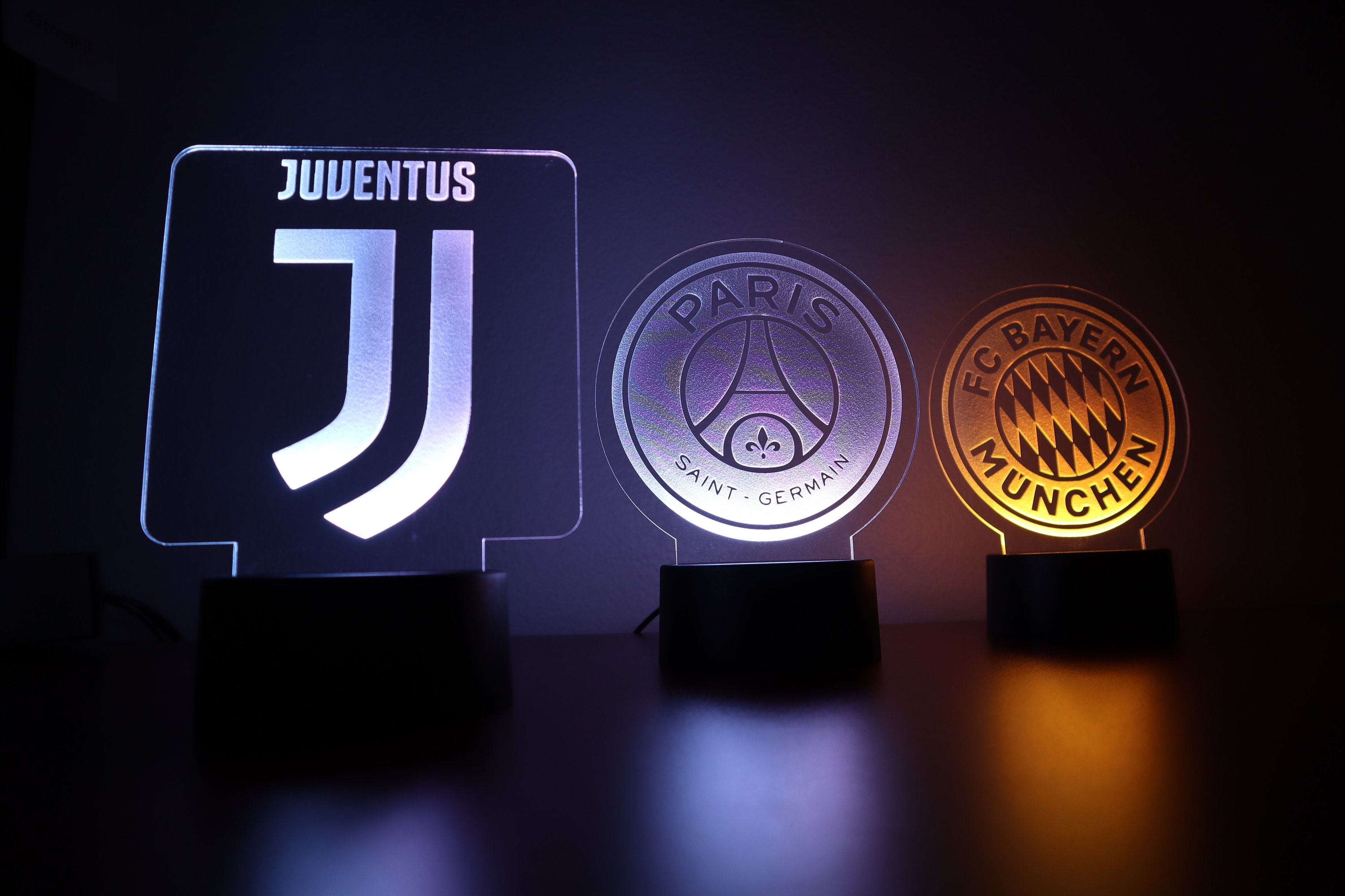 European Soccer Teams Football LED Stand Color Light - Etsy