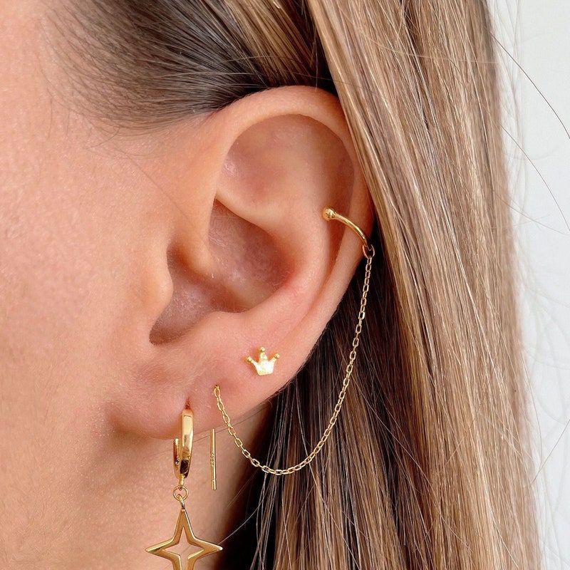 Ear Piercing Chain - Etsy