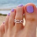 Sterling Silver Inverted Heart Toe Ring for Women, Adjustable Foot Ring ...