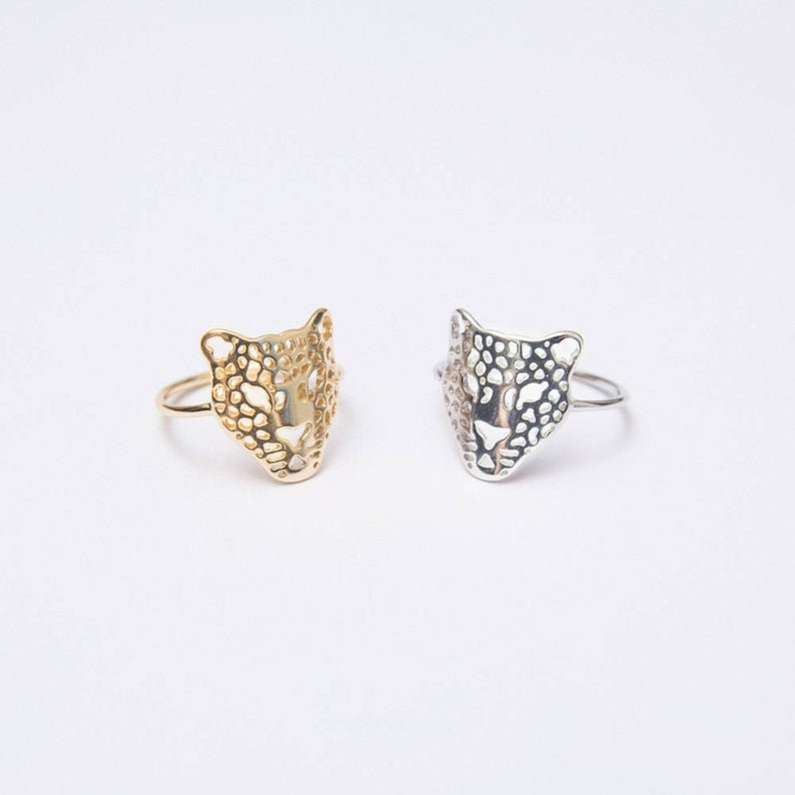 Panther Ring in 925 Sterling Silver Gold Plated Ring for | Etsy