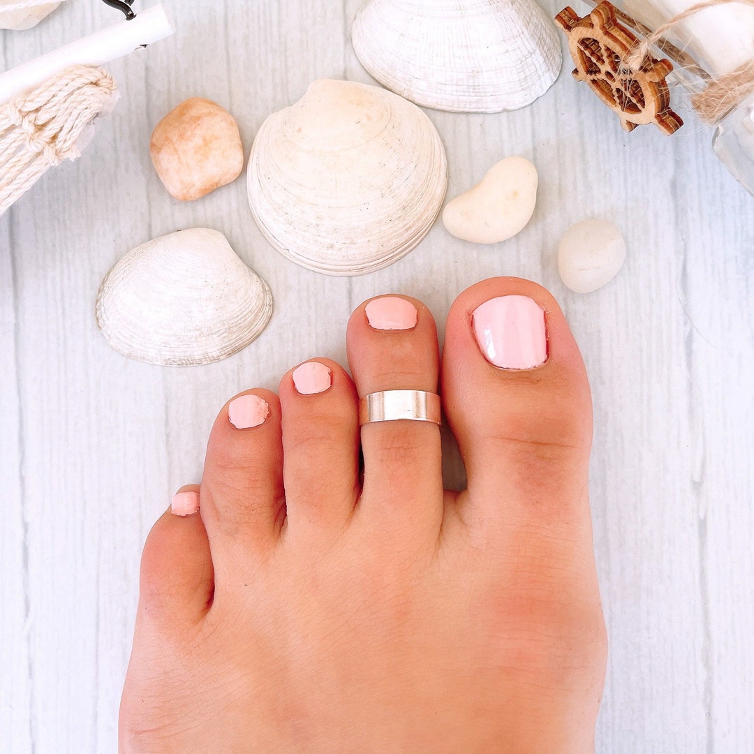 Sterling Silver 925 Adjustable Wide Toe Ring, Thick Ring, Midi Ring ...