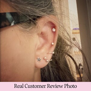 Helix Piercing Spiral Ear Piercing Conch Piercing Silver - Etsy
