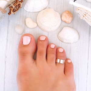 Sterling Silver 925 Adjustable Wide Toe Ring, Thick Ring, Midi Ring ...