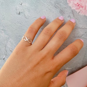 Sterling Silver Inverted Heart Toe Ring for Women, Adjustable Foot Ring ...