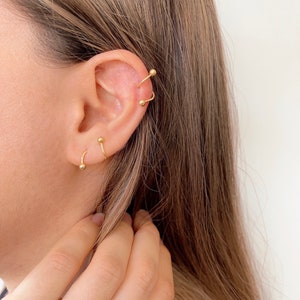 Helix Piercing, Spiral Ear Piercing, Conch Piercing, Silver Earrings ...