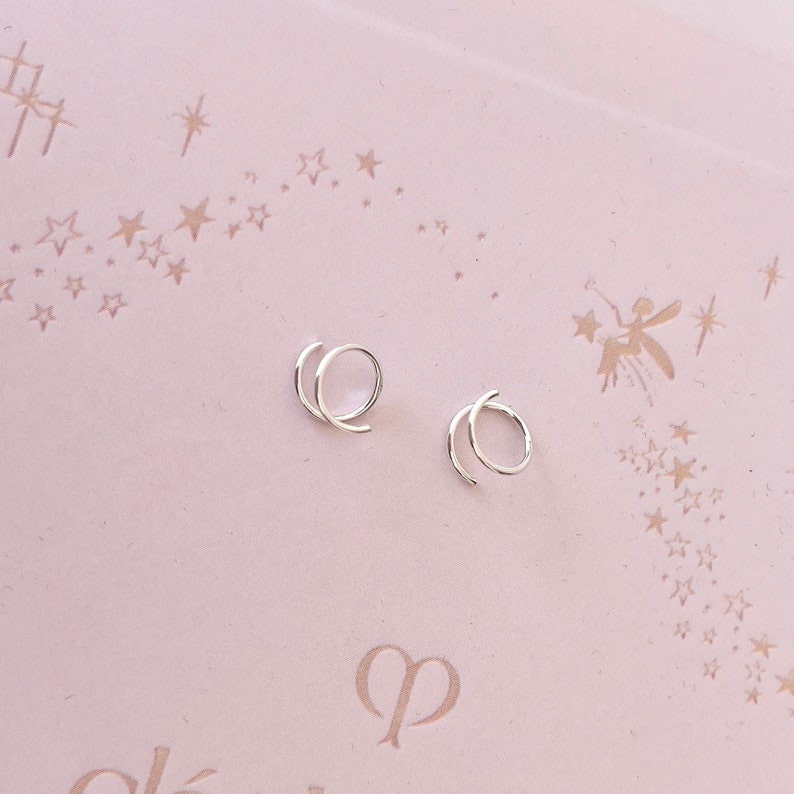 Double Spiral Ear Piercing Piercing Bar Spiral Earring | Etsy