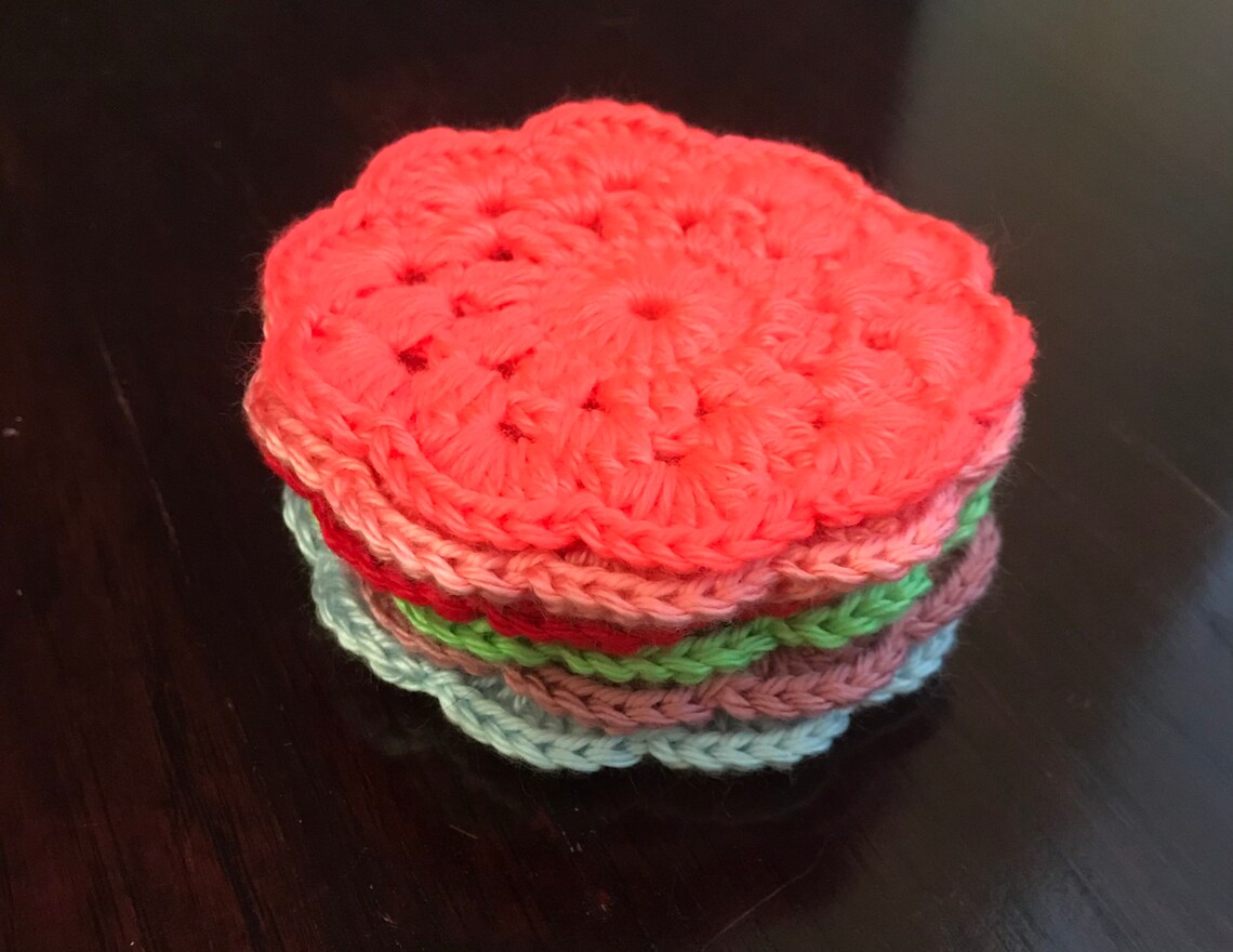 6 Pc Colorful Coasters A - Etsy