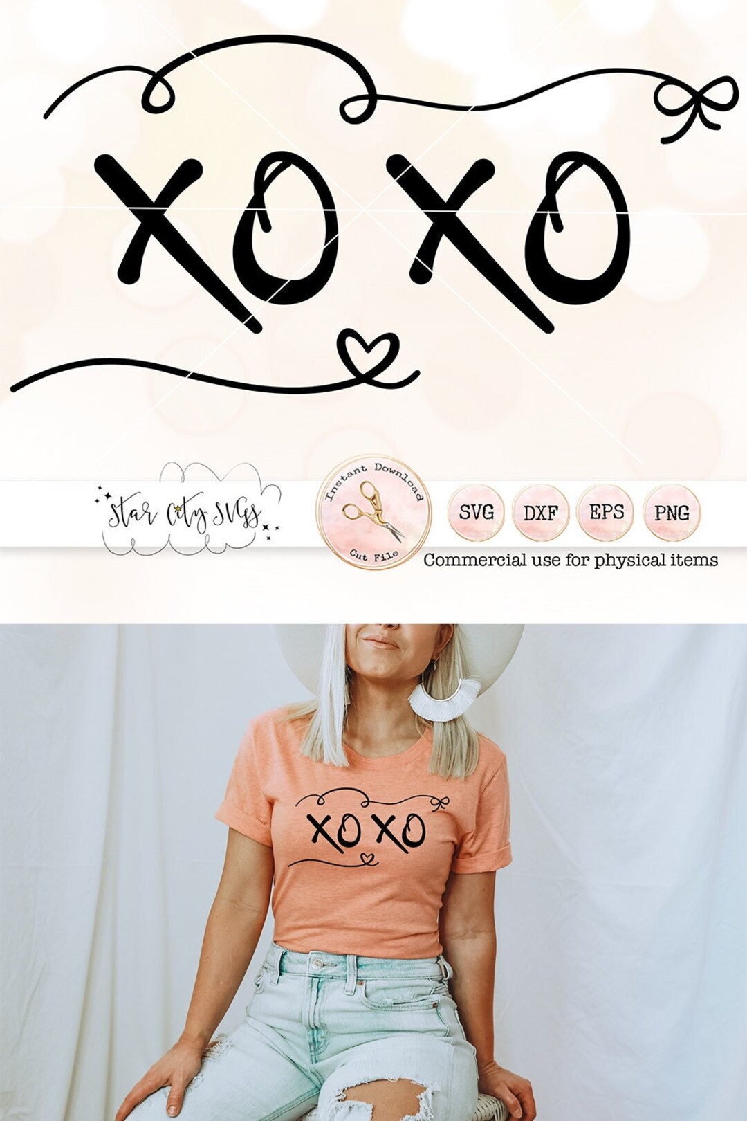XOXO SVG, Valentines Day SVG, Heart Svg, Valentines Png, Dainty ...