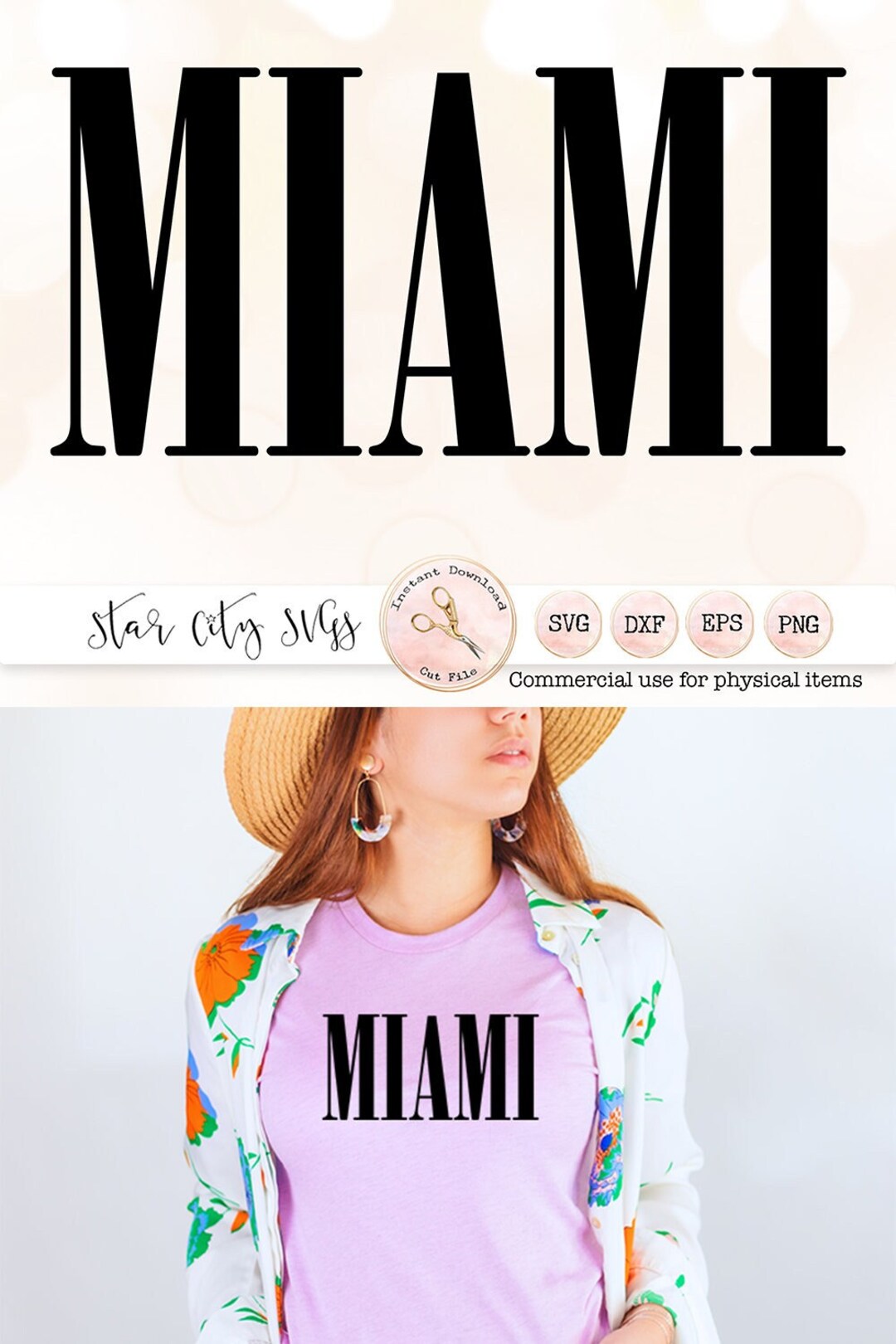 Miami SVG, Miami Tshirt Design, Baecation Miami Love, Rep Your City ...
