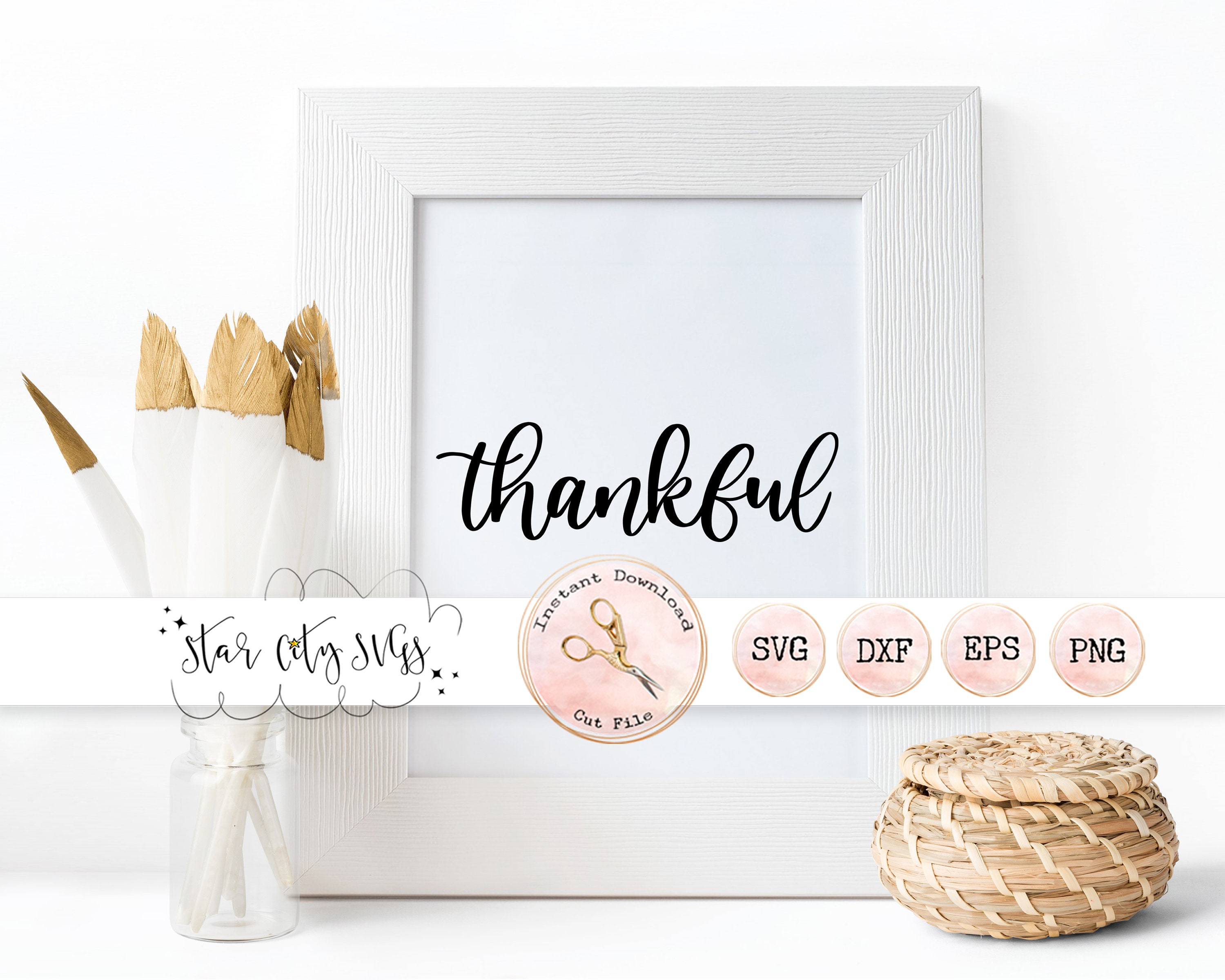 Thankful Grateful Blessed SVG Bundle, Thanksgiving Svg, Thankful PNG ...