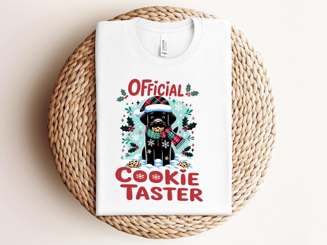 Black Lab Holiday PNG - Official Cookie Tester, Funny Christmas Puppy ...