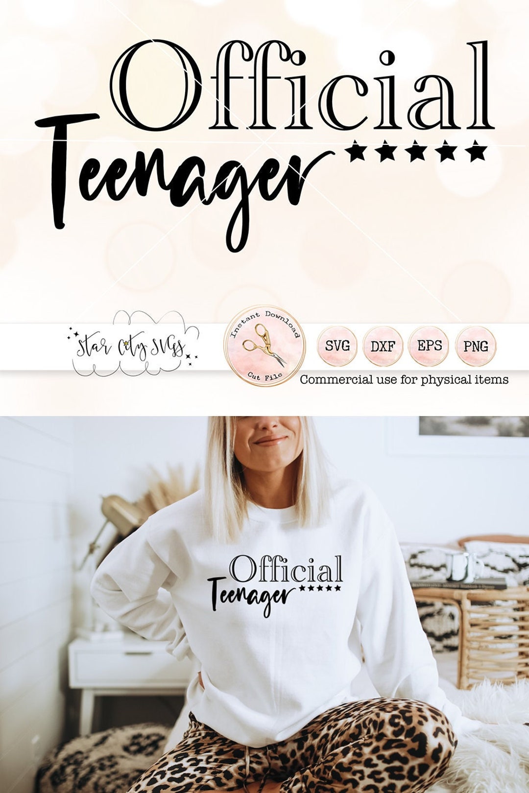 Official Teenager SVG, 13th Birthday SVG, Teen Girl Gifts, 13th ...