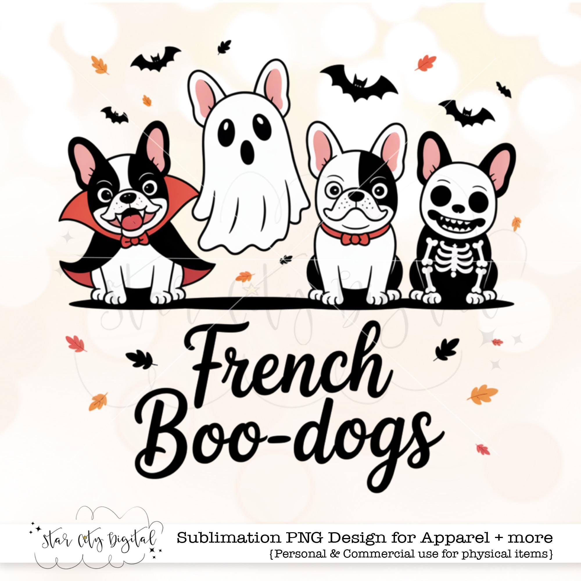 Fall French Bulldog Halloween PNG, Boo Dogs Funny Pun, Cute Dog ...