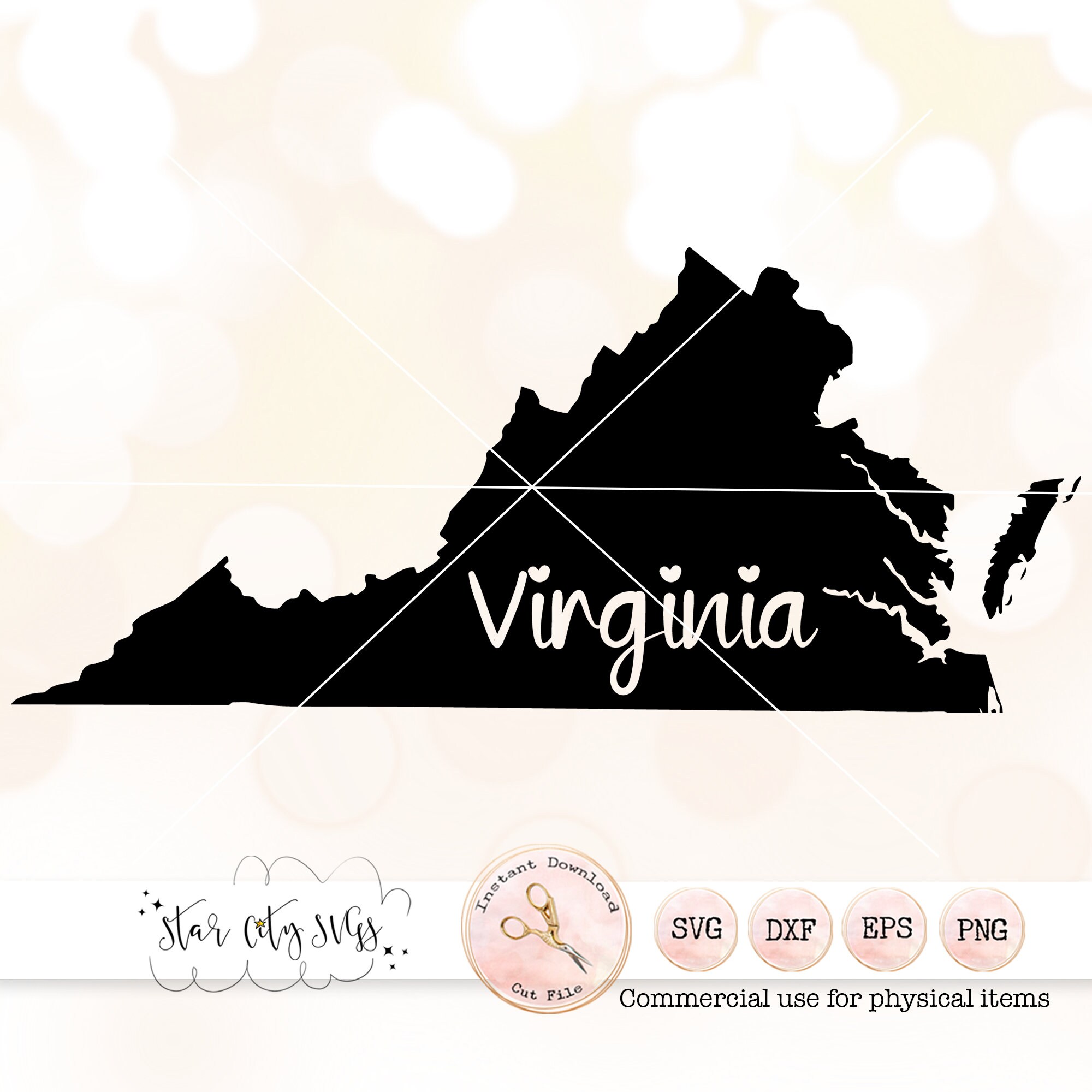 Virginia SVG, Virginia is for Lovers Map Svg PNG, VA State Outline Svg ...