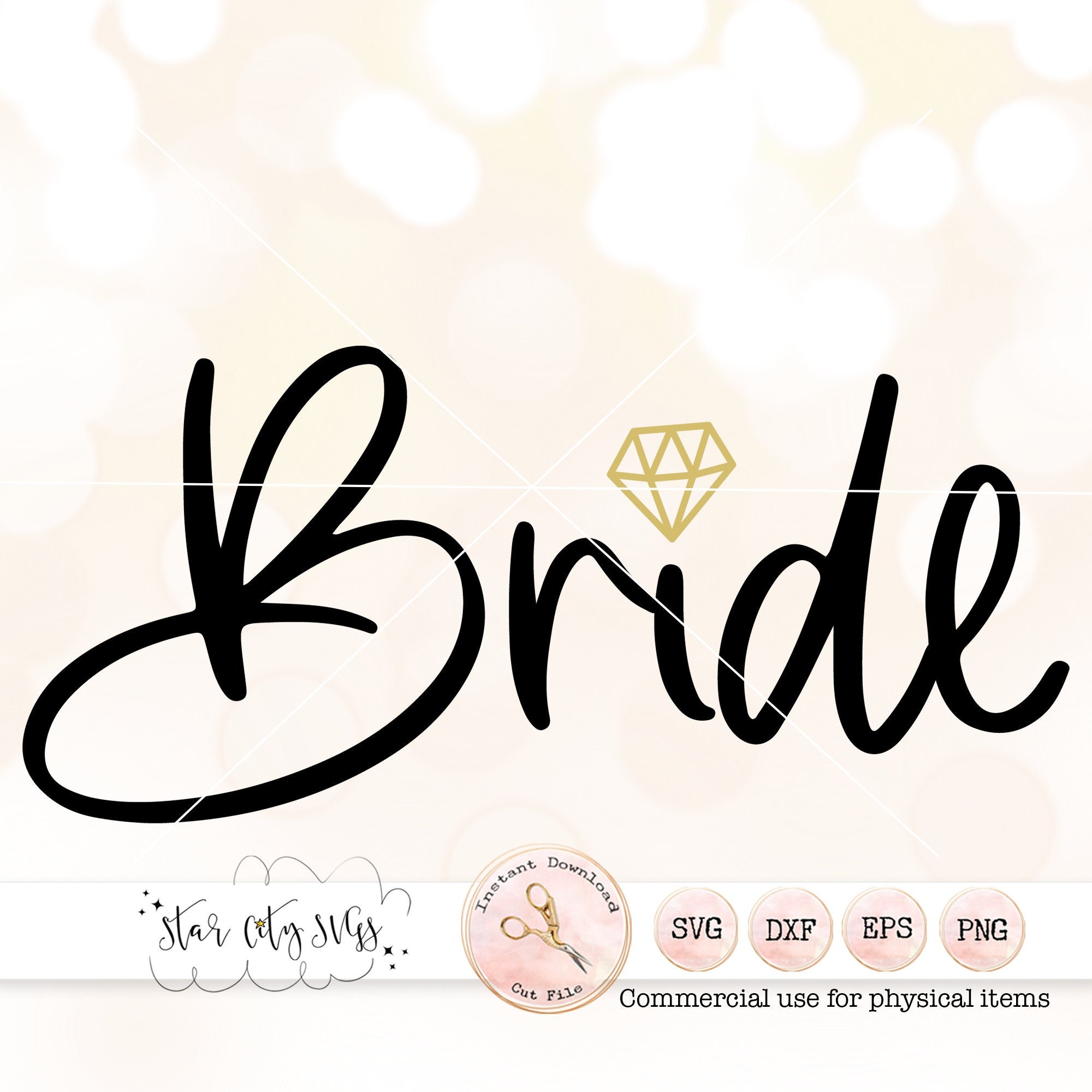 Bride SVG, Bridal Party Svg, Bachelorette Svg for Shirt, Bride Diamond ...