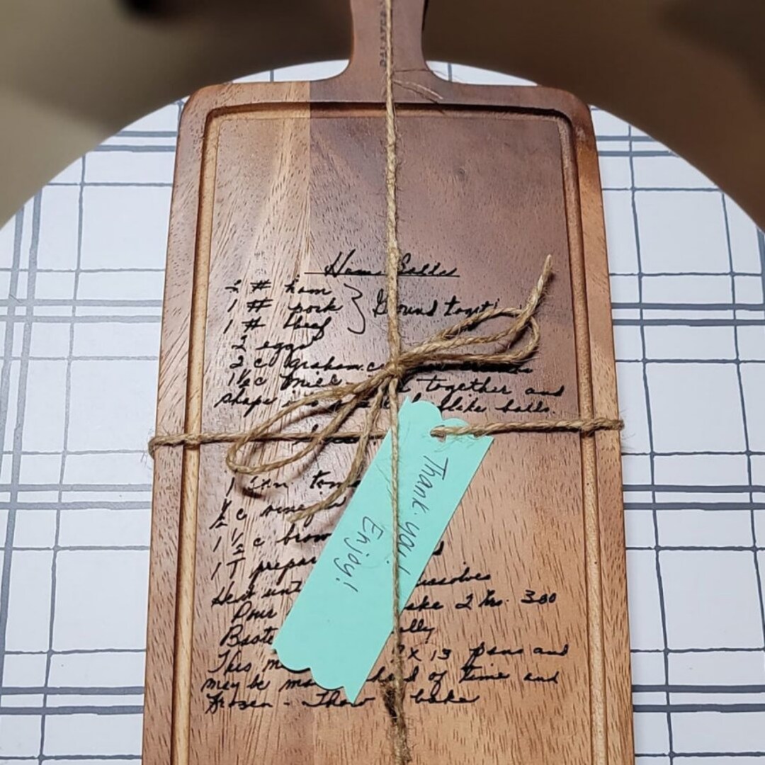 Custom Hand Written Cutting Board - Etsy