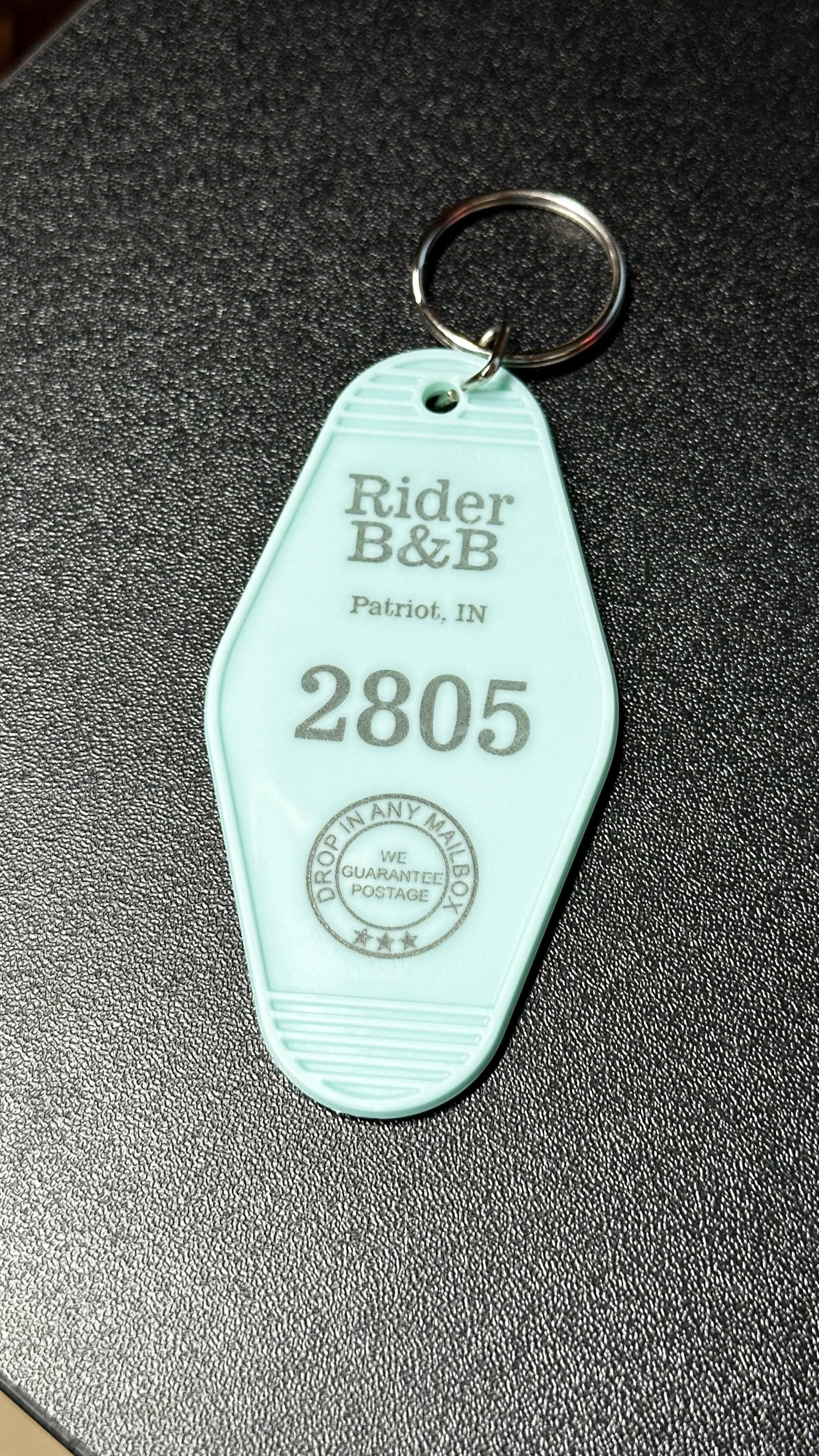 Retro Motel Key Custom Fob Logo/design Tag Personalized Laser Engraved ...