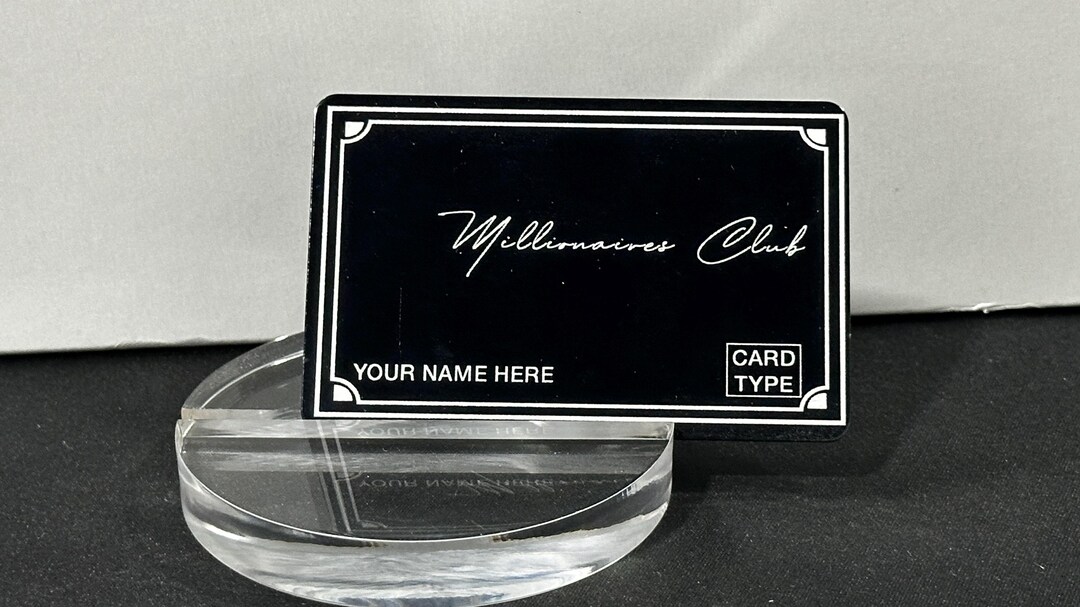 Millionaire's Club Black Metal Card, Credit Card Conversion - Etsy