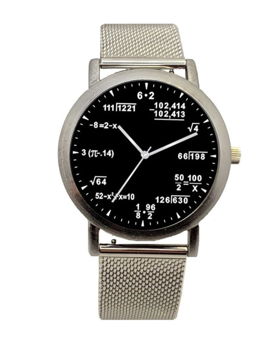 Math Dial Unisex Watch Shows Physics Equations on the Black Dial of the ...