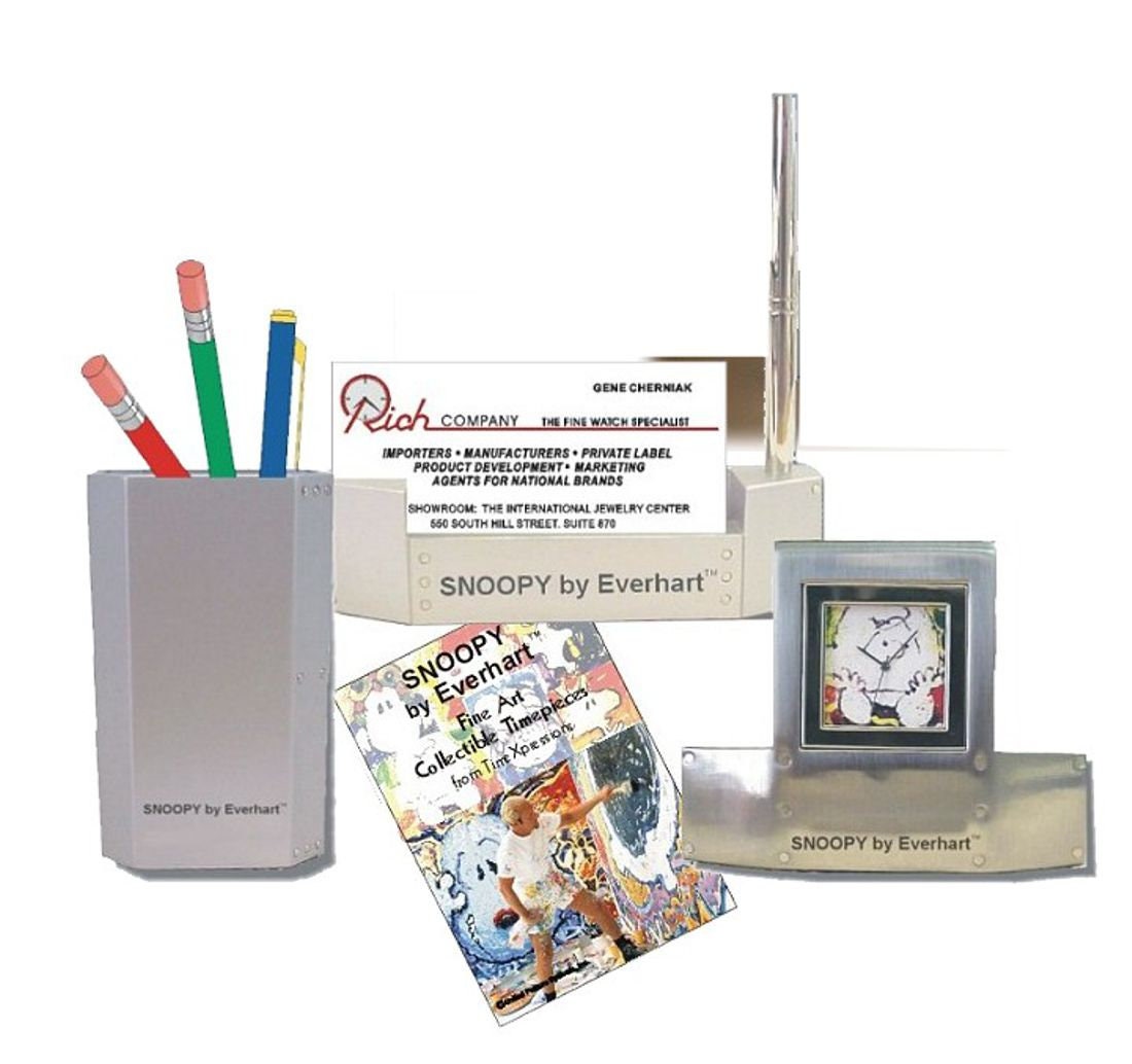 Snoopy by Everhart 3 Piece Desk Top Set Featuring Image of Charlie ...