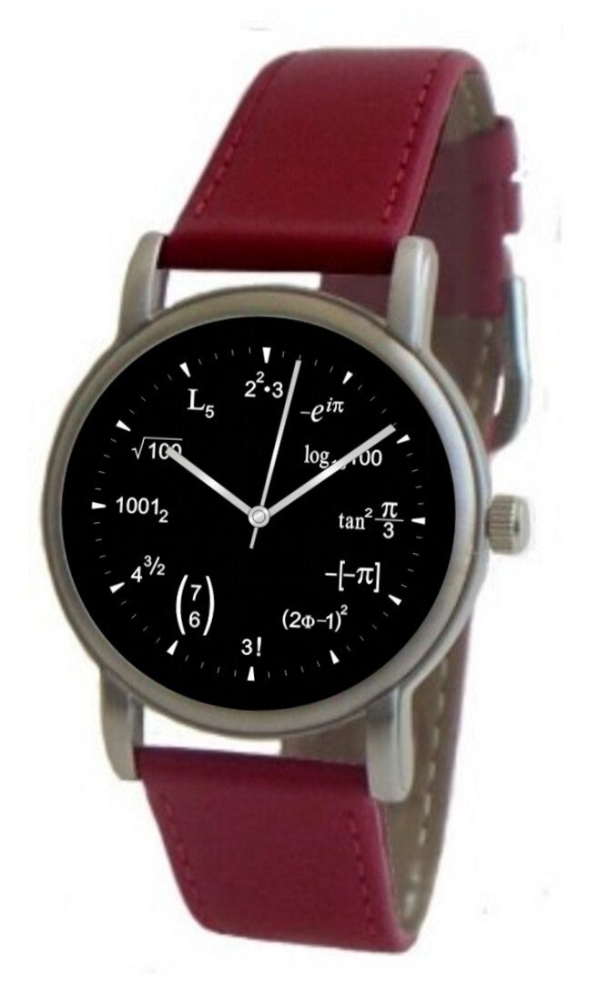 Math Dial Unisex Medium Size Watch Shows Physics Equations on - Etsy