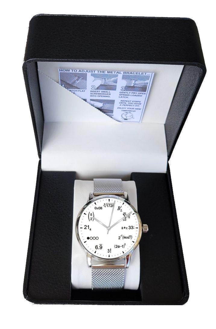 Math Dial Unisex Watch Shows Physics Equations on the Black Dial of the ...