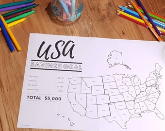 Australia 5,000 Dollars - Savings Goal Tracker - Etsy