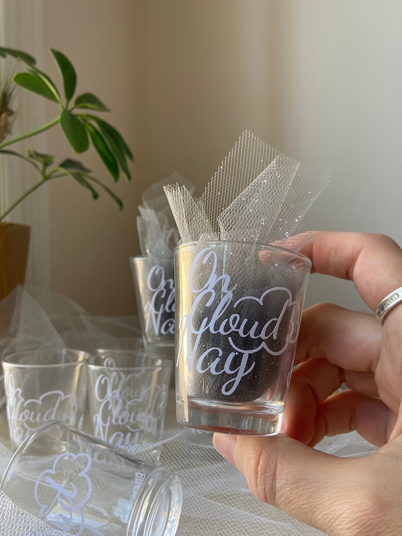 Custom "on Cloud Nine" Themed Shot Glasses, Party Favors, Bachelorette ...