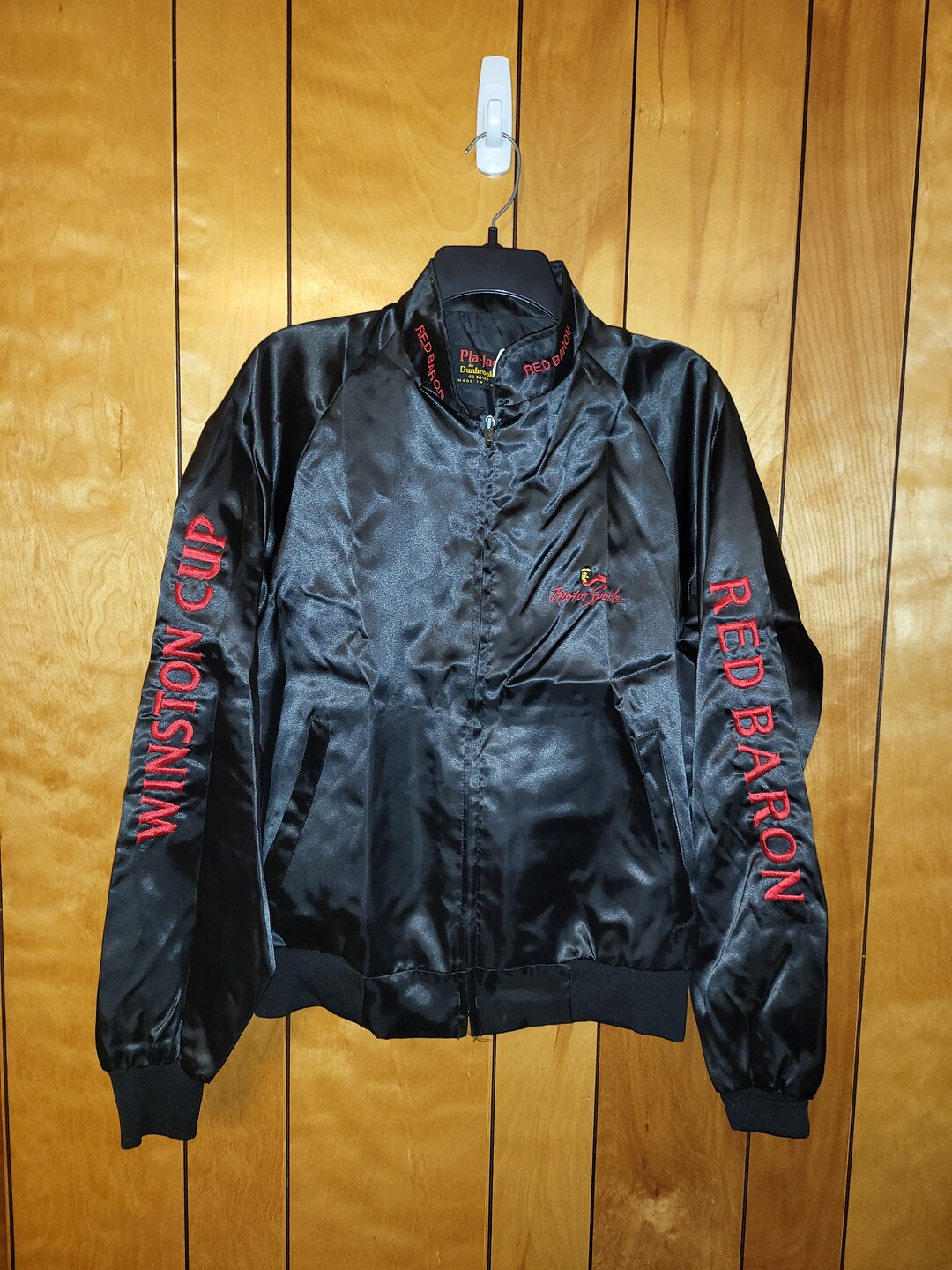 Vintage Red Baron Jacket MEDIUM 40-42 Pla-jac by Dunbrooke Winston Cup ...