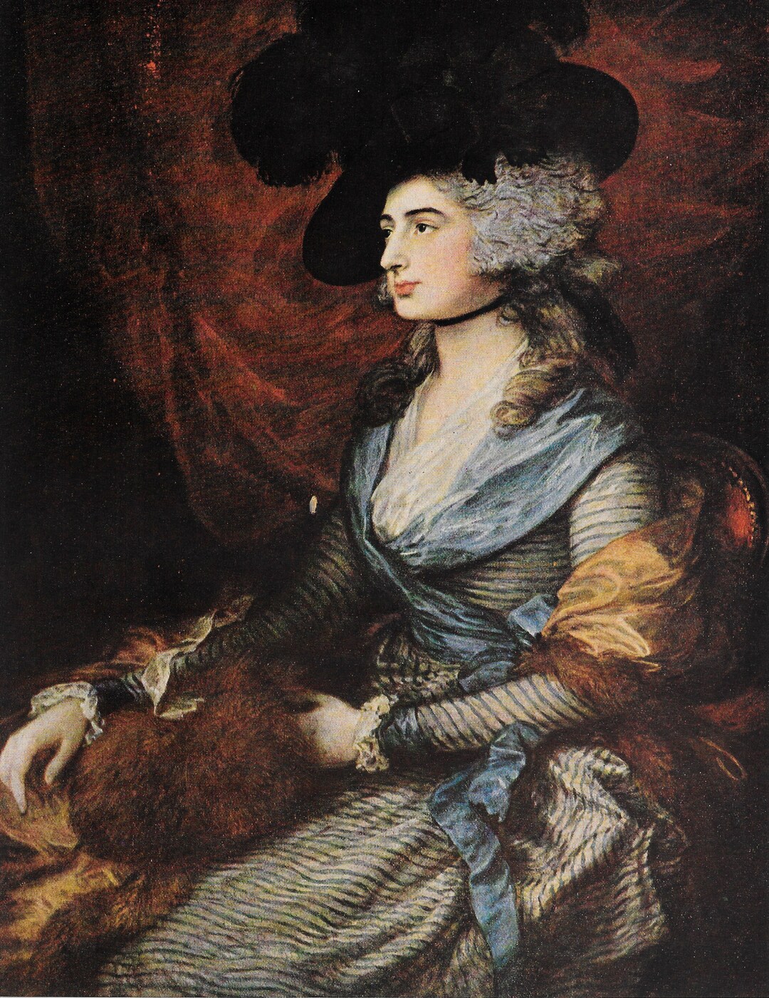 Portrait of Mrs Siddons by Gainsborough Vintage Print 1939 Art Print 7 ...