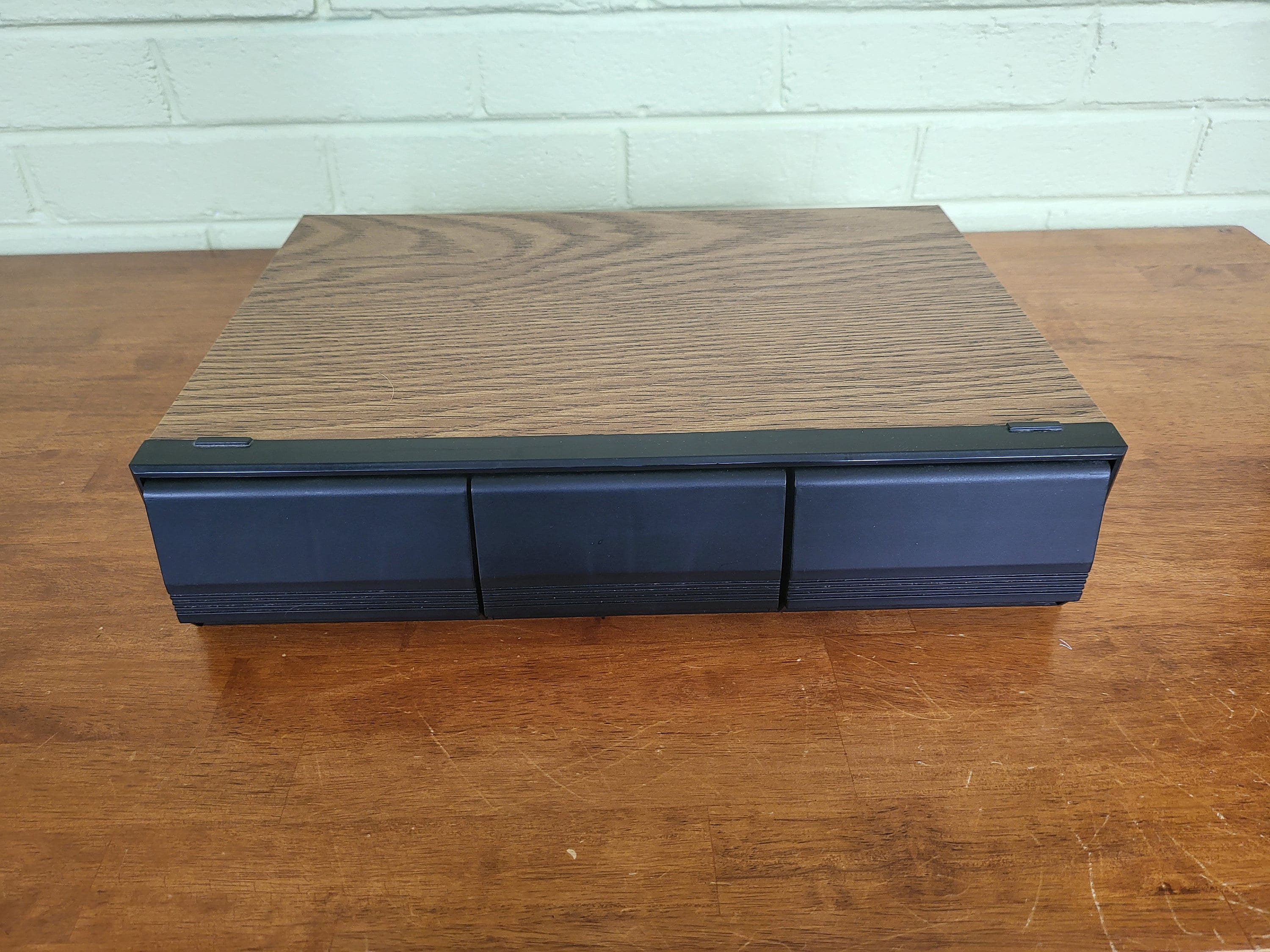 Vintage 3 Drawer 36 Audio Cassette Tape Holder Storage Case Faux Wood 3 ...