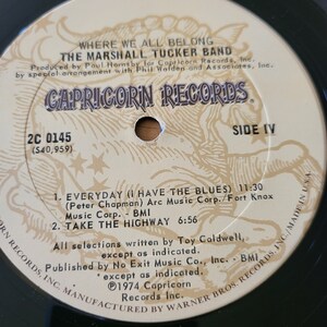 The Marshall Tucker Band Where We All Belong Double LP Capricorn 2C ...