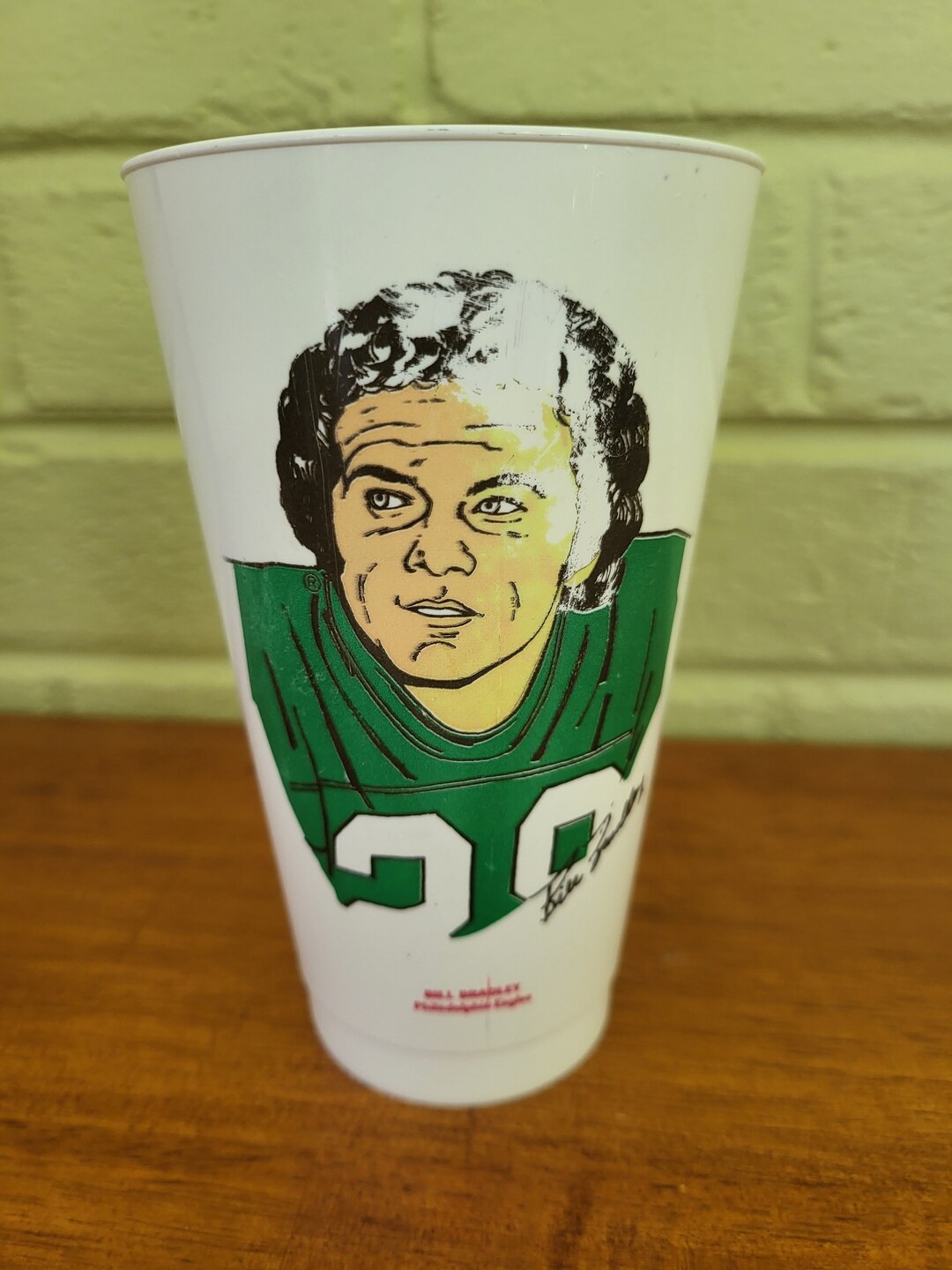 BILL BRADLEY Philadelphia Eagles Slurpee Cup 7-11 Vintage NFL 7-eleven ...
