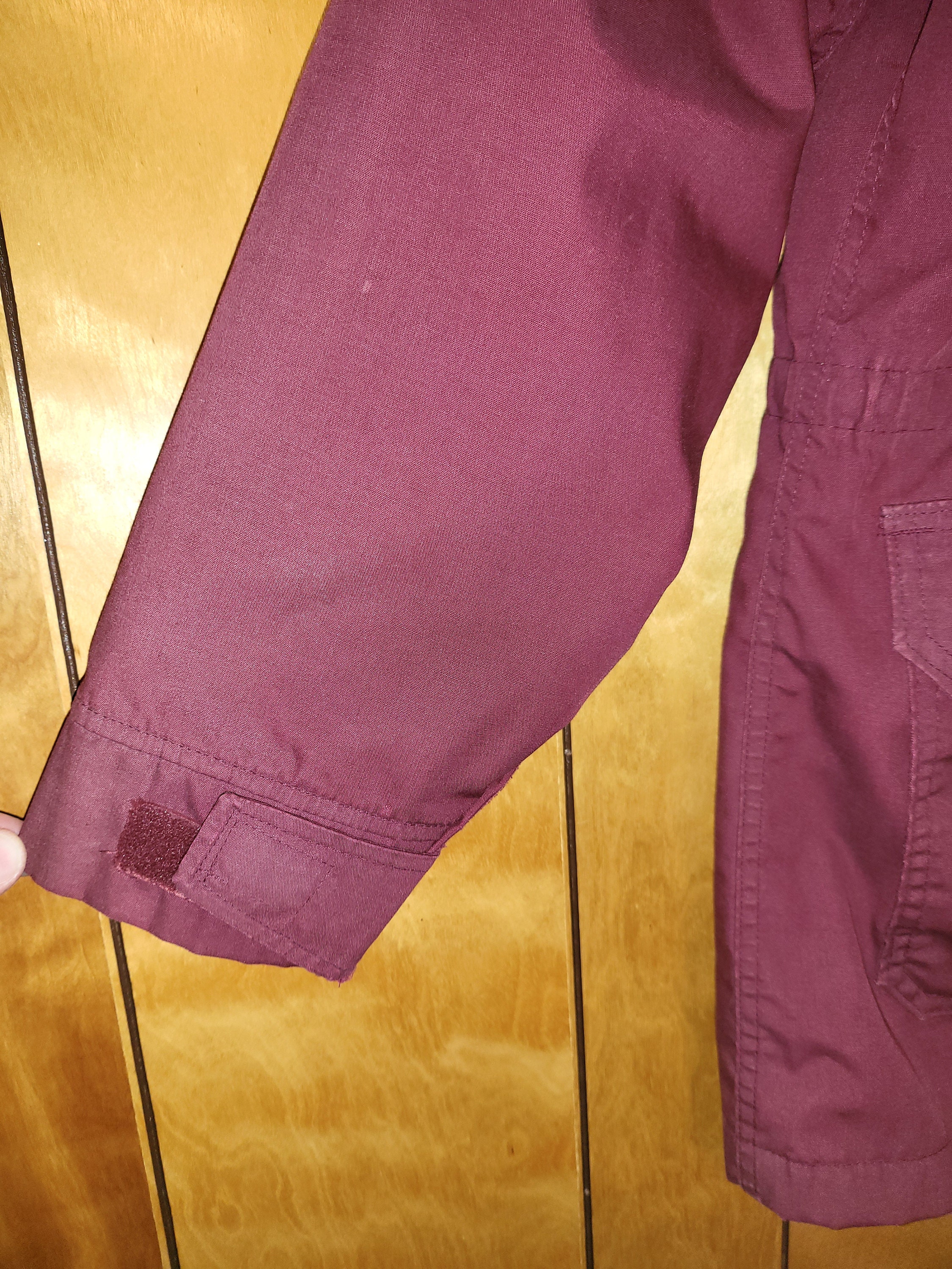 VINTAGE Woolrich Jacket Womens Medium Flannel Lined MAROON Hooded ...