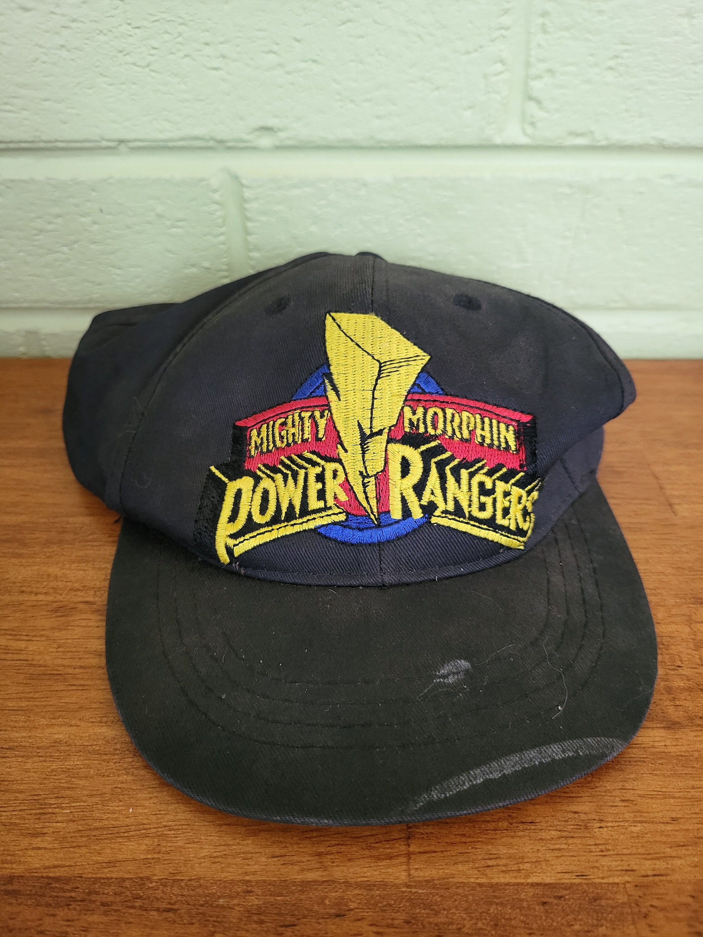 Vintage 1994 Power Rangers Hat Cap KIDS YOUTH Adjustable BLACK Saben ...