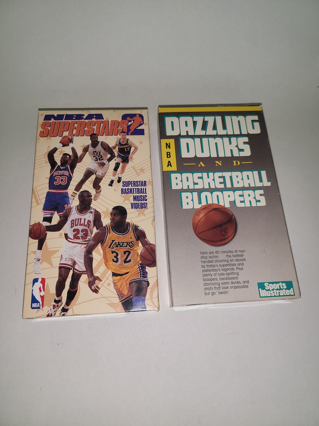 1992 NBA Superstars 2 VHS Tape Lot Michael Jordan and Dazzling Dunks ...