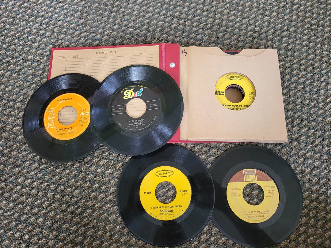 Vintage 1960s Pop Music 45 Vinyl Record LOT X13 Elvis Donovan ...