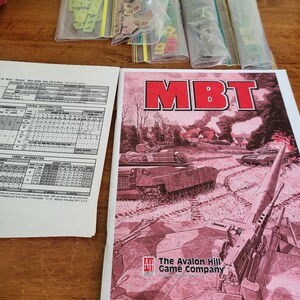 MBT Main Battle Tank Tactical Ground Combat in Germany Avalon Hill ...