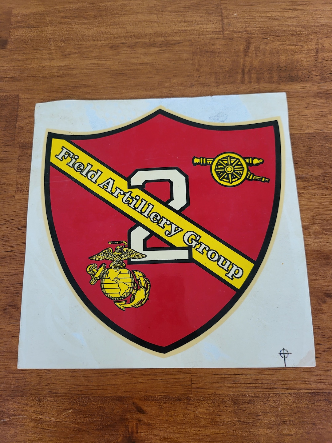 Vintage US Marines Window Decal 2nd Field Artillery Group Cannon 6 X 6. ...